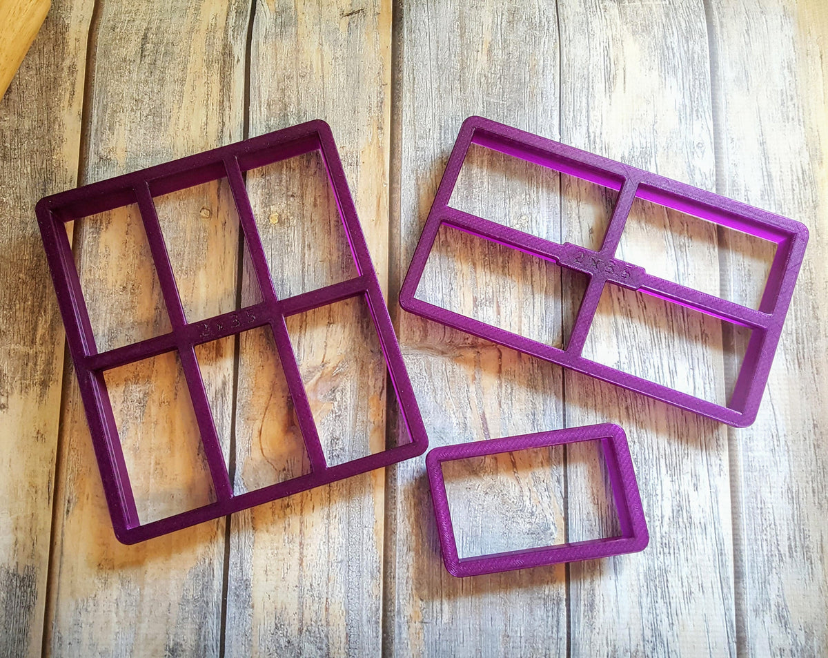 Heavy Duty 3.5 x 2 Rectangle Cookie Cutter great for Power Bars, Rice ...