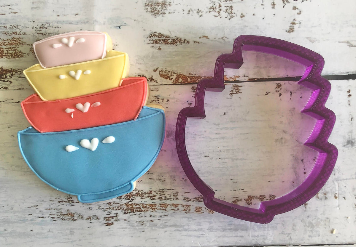 Stacked Bowls Stack of Mixing Bowls Cookie Cutter – Bobbi's Cutters