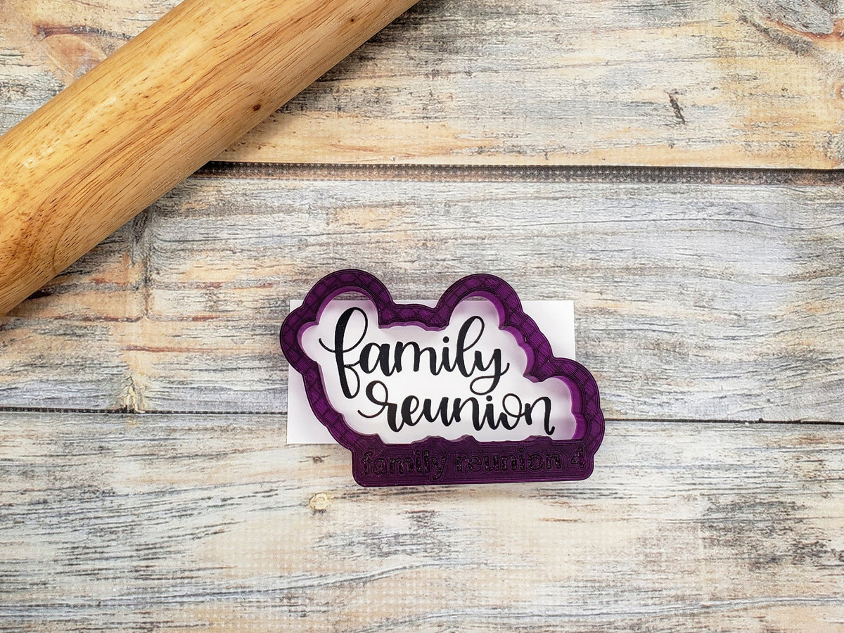 Family Reunion Hand Lettered Cookie Cutter with Optional Stencil ...